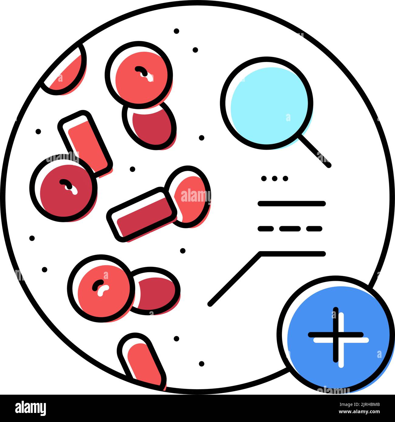 blood count health check color icon vector illustration Stock Vector ...