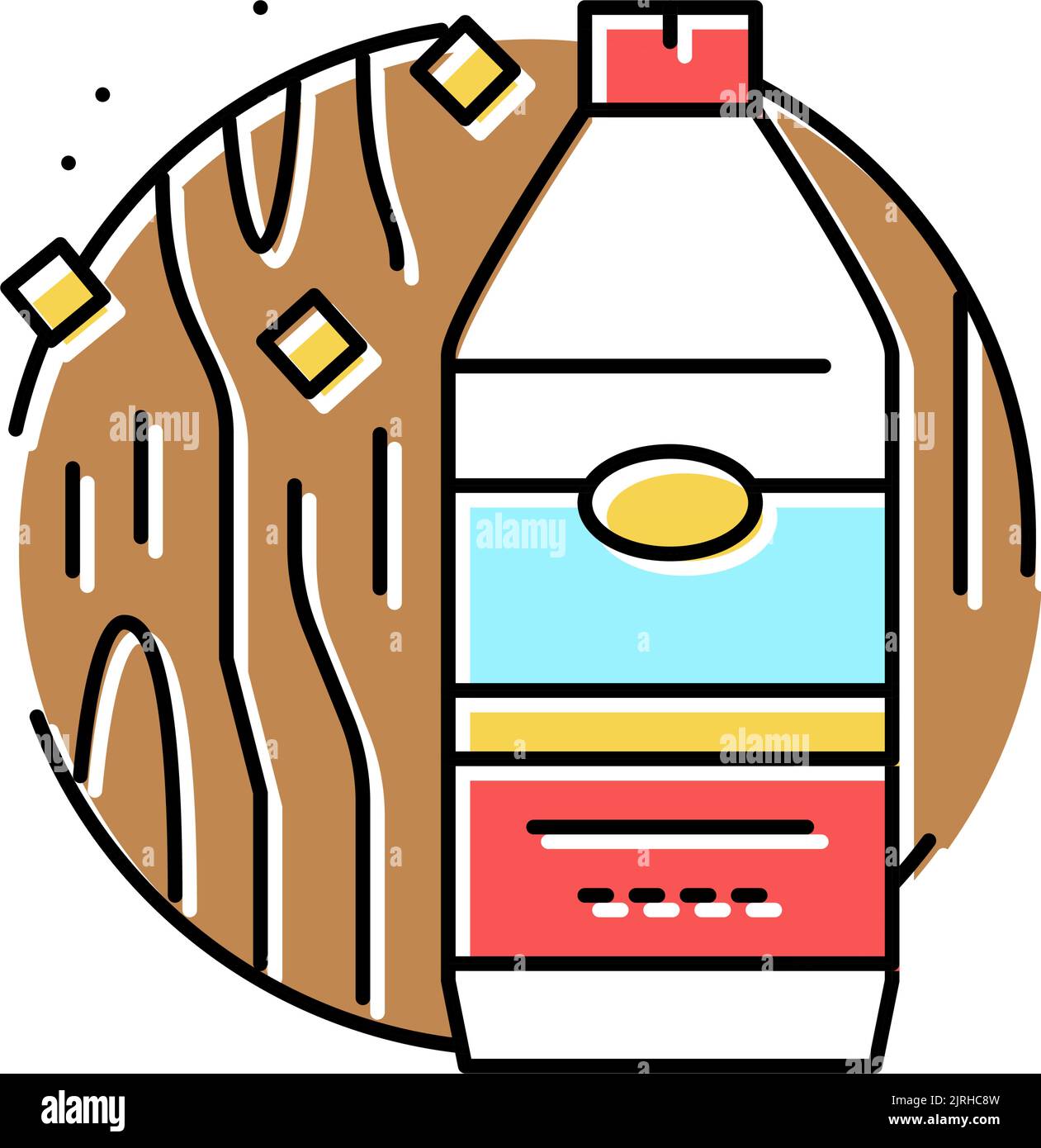 wood cleaner detergent color icon vector illustration Stock Vector ...