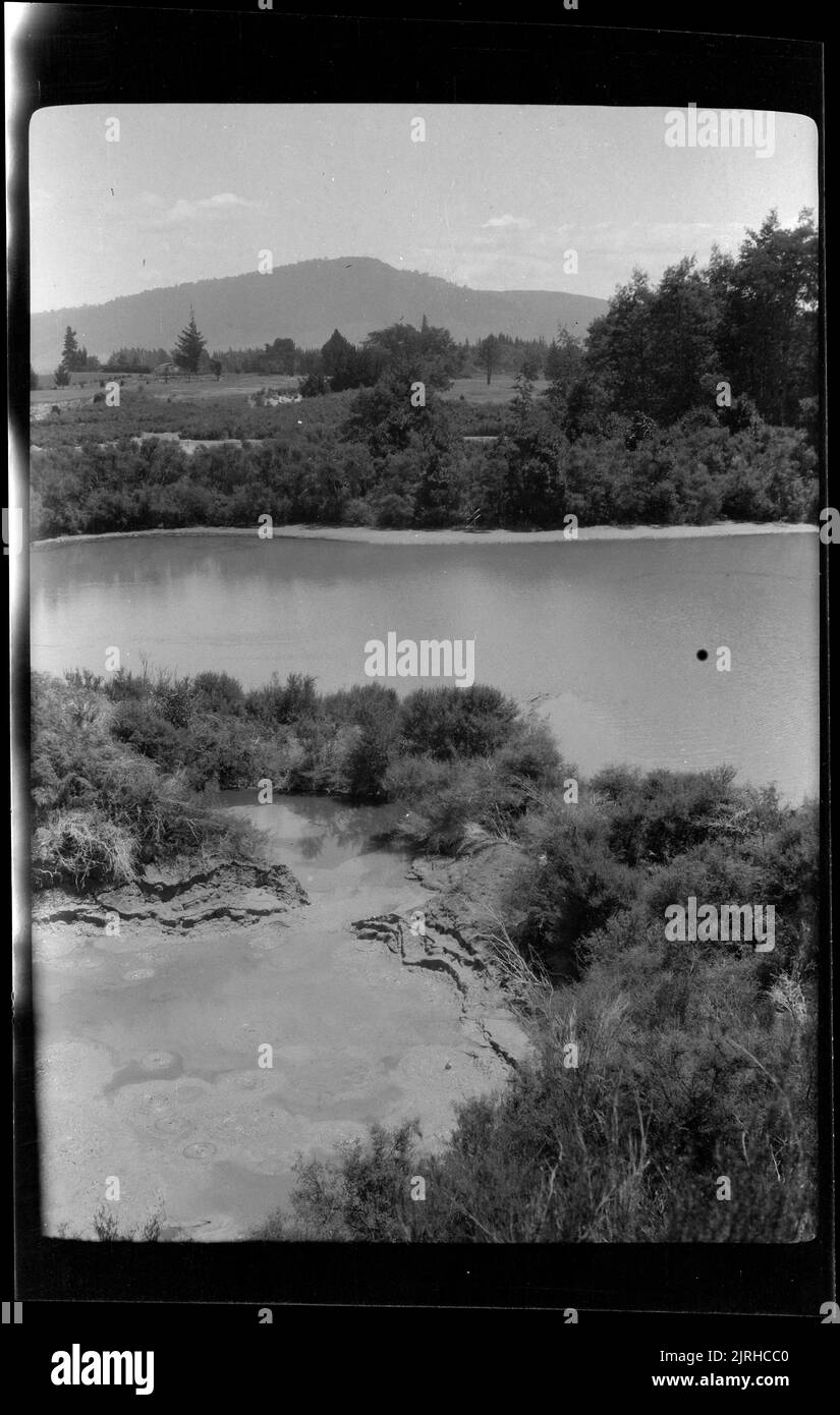 [North Island lake], 1920s-1930s, North Island, by Roland Searle Stock ...