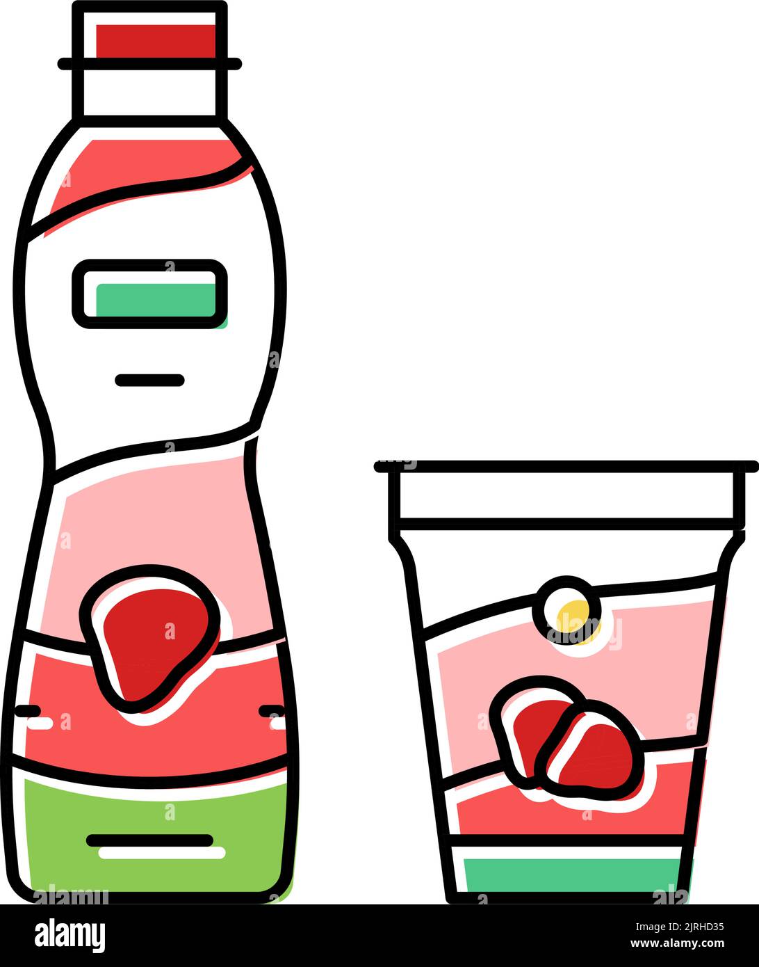 strawberry yogurt color icon vector illustration Stock Vector Image ... strawberry yogurt color icon vector illustration Stock Vector Image ...