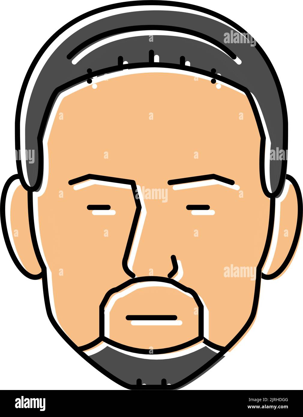 circle beard hair style color icon vector illustration Stock Vector ...
