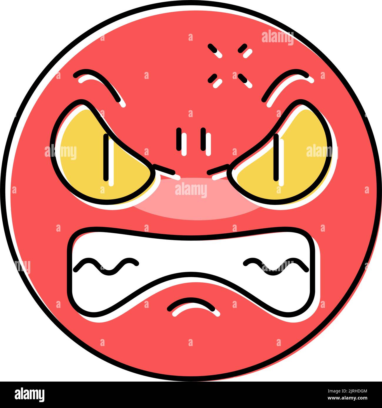 angry emoji color icon vector illustration Stock Vector Image & Art - Alamy