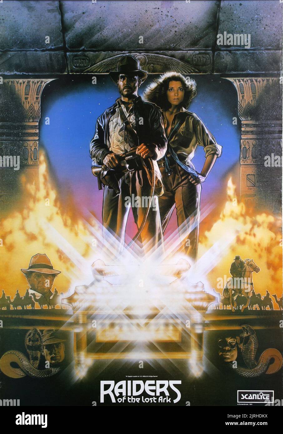 PAUL FREEMANN, HARRISON FORD, KAREN ALLEN POSTER, RAIDERS OF THE LOST ...