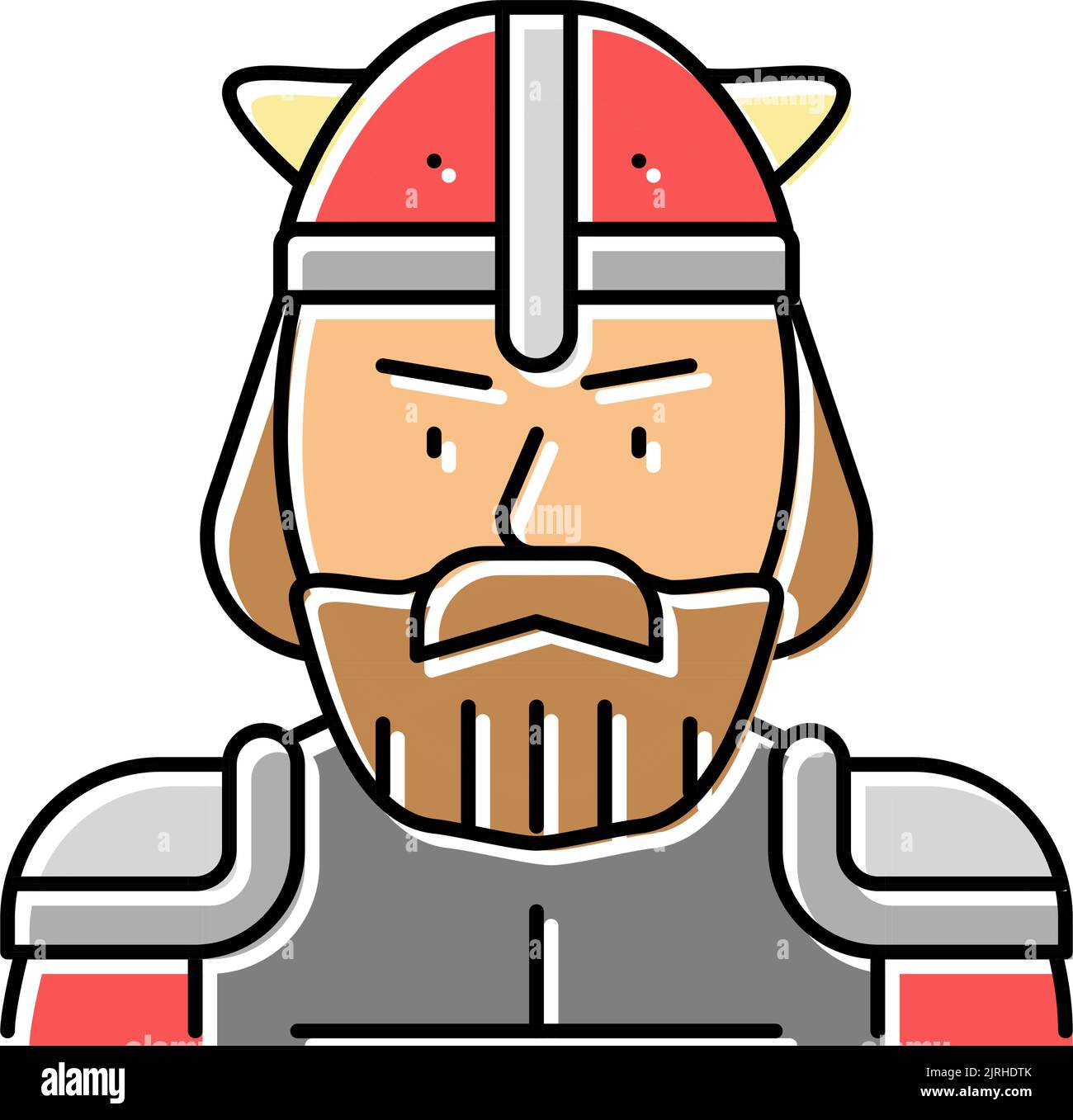 soldier viking medieval color icon vector illustration Stock Vector ...