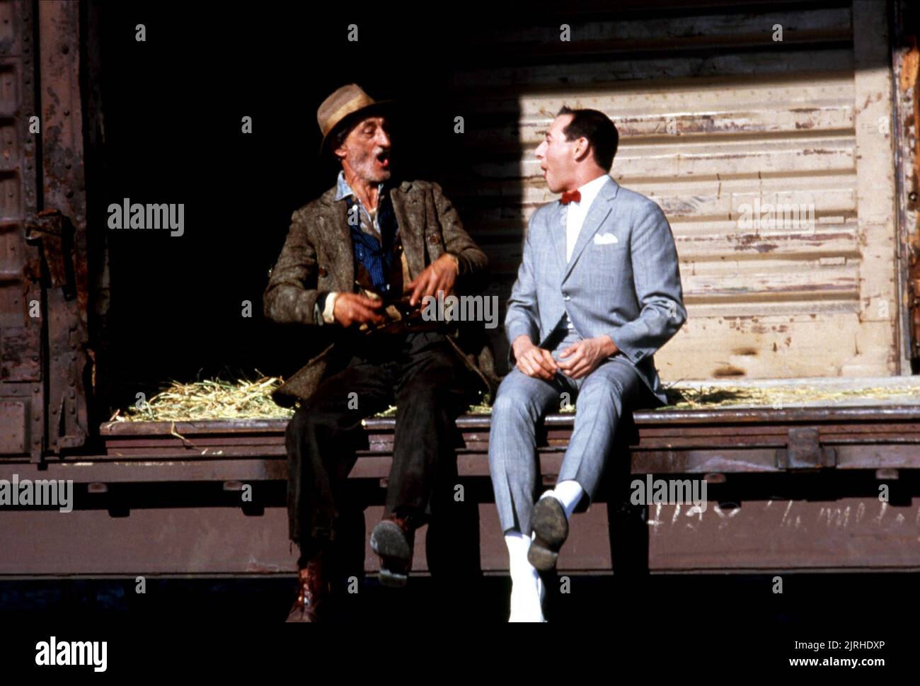 PAUL REUBENS, CARMEN FILIPI, PEE-WEE'S BIG ADVENTURE, 1985 Stock Photo ...