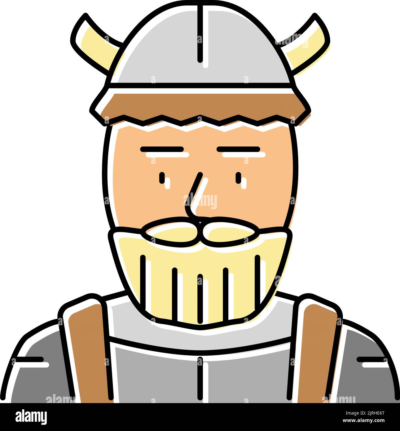 nordic viking medieval color icon vector illustration Stock Vector ...