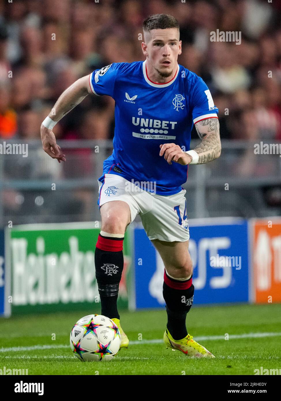 EINDHOVEN, NETHERLANDS - AUGUST 24: Ryan Kent of Rangers during the ...