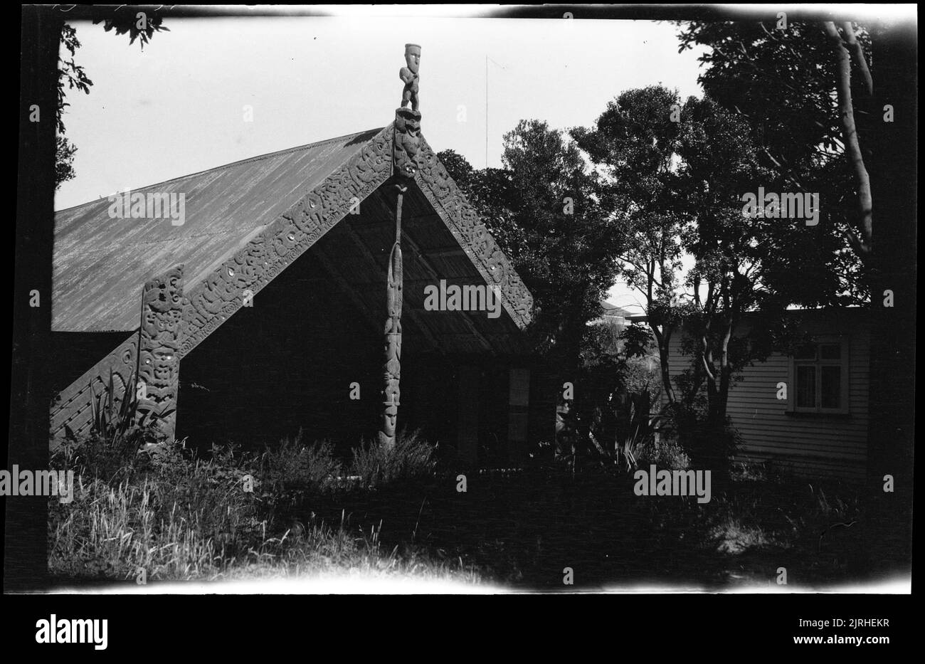 At the whare at the whare Black and White Stock Photos & Images - Alamy