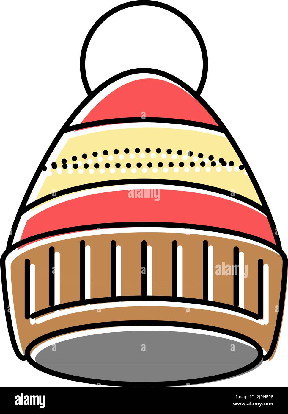 bobble hat cap color icon vector illustration Stock Vector Image & Art ...