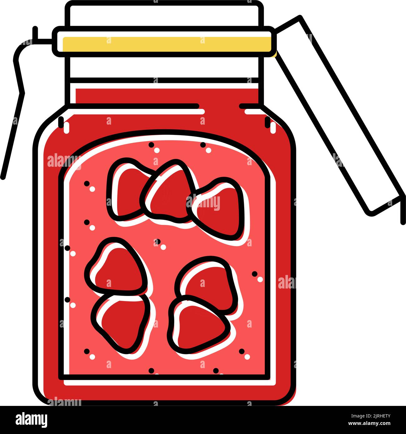 strawberry jam color icon vector illustration Stock Vector Image & Art ...