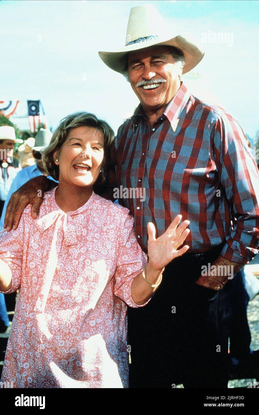 BARBARA BEL GEDDES, HOWARD KEEL, DALLAS, 1985 Stock Photo - Alamy