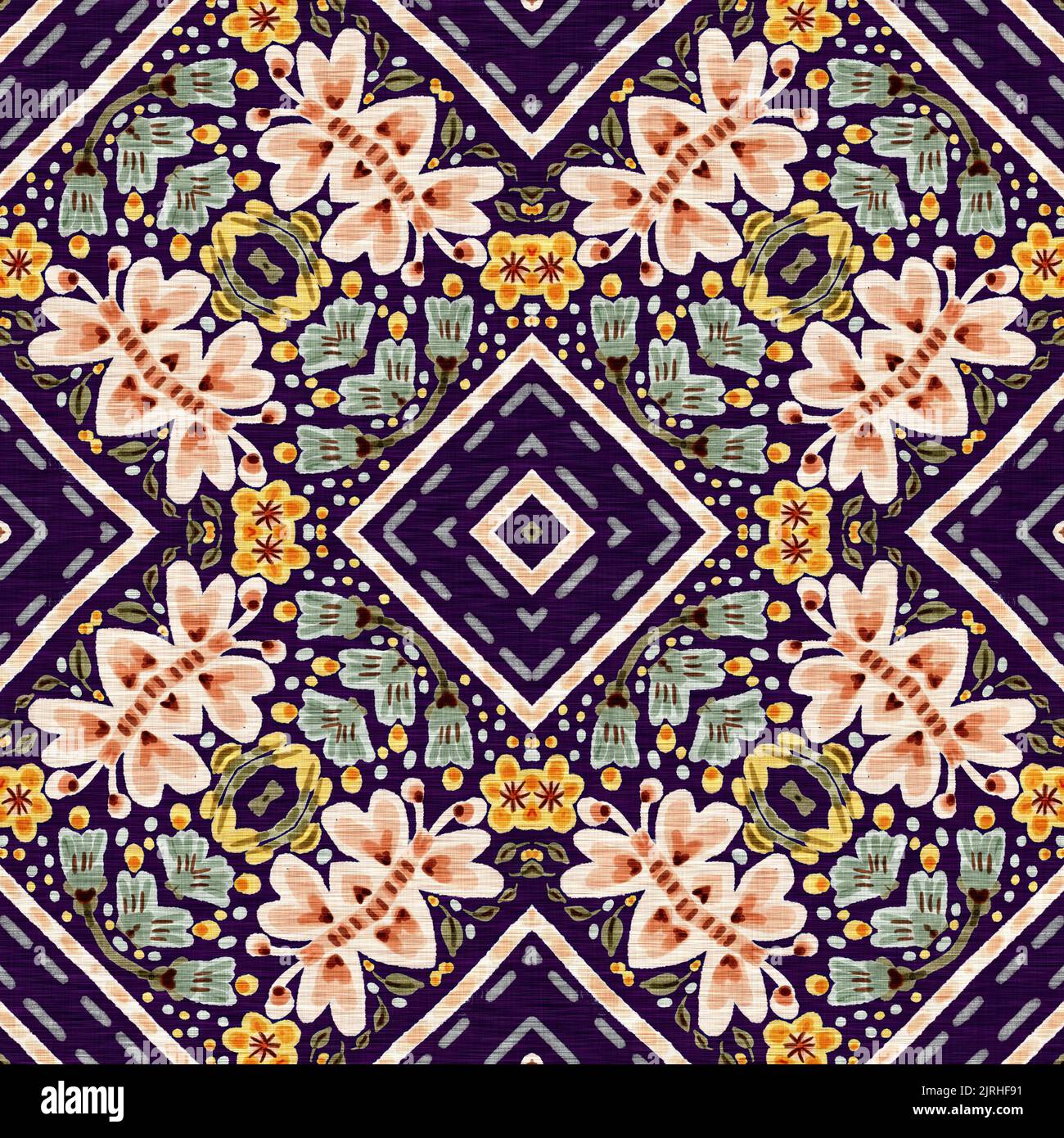 Rustic provence floral pattern background. Boho whimsical french swatch ...