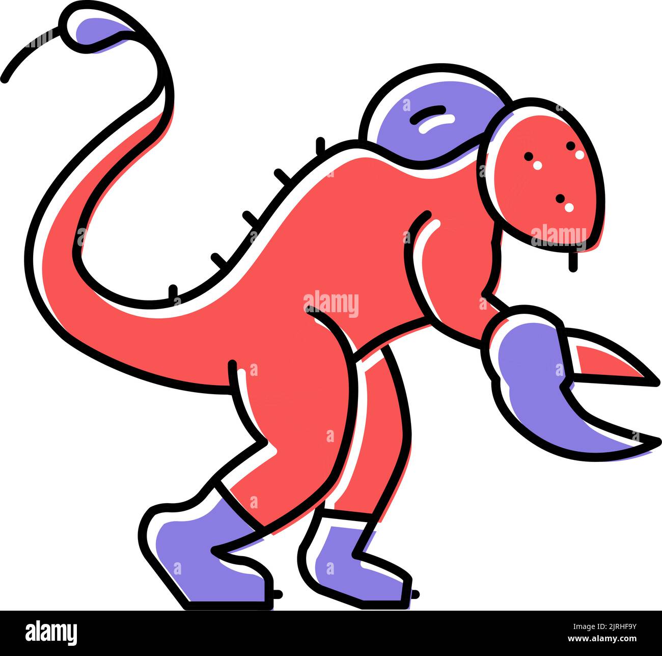 poisonous monster color icon vector illustration Stock Vector Image ...