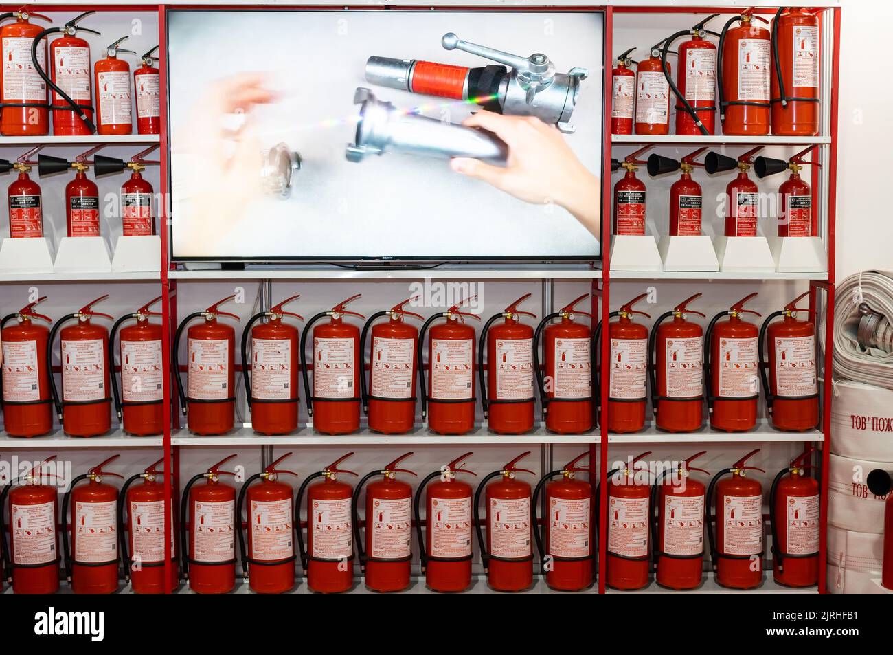 Fire extinguisher stand hi-res stock photography and images - Alamy