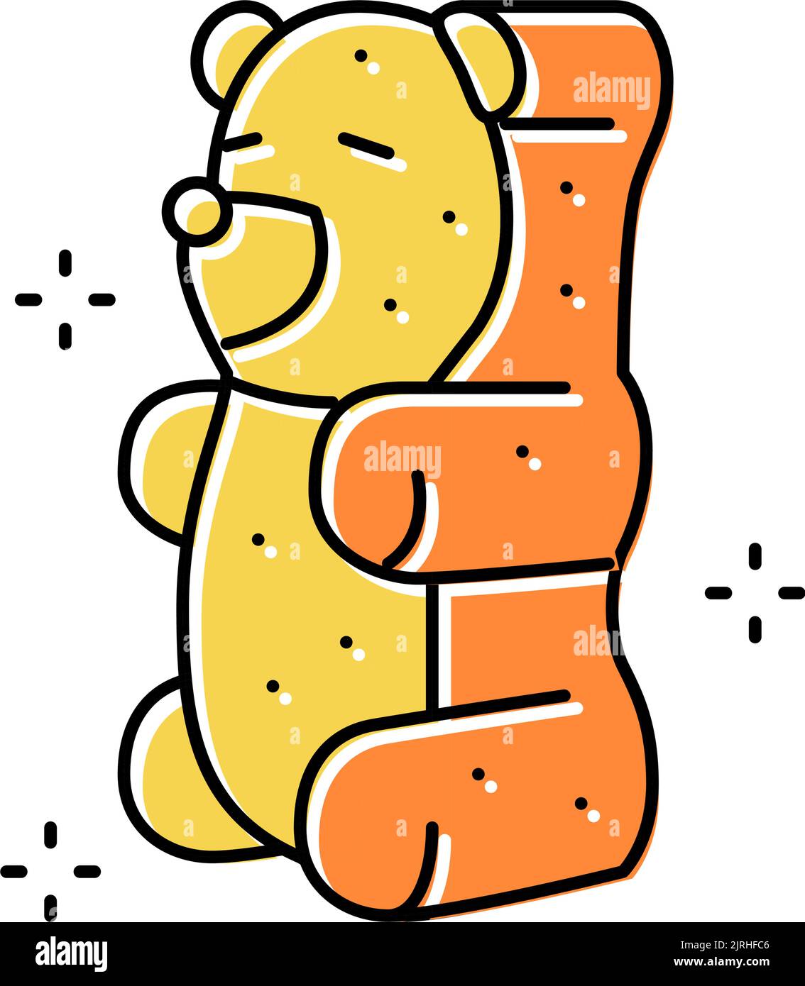 bear jelly candy gummy color icon vector illustration Stock Vector ...
