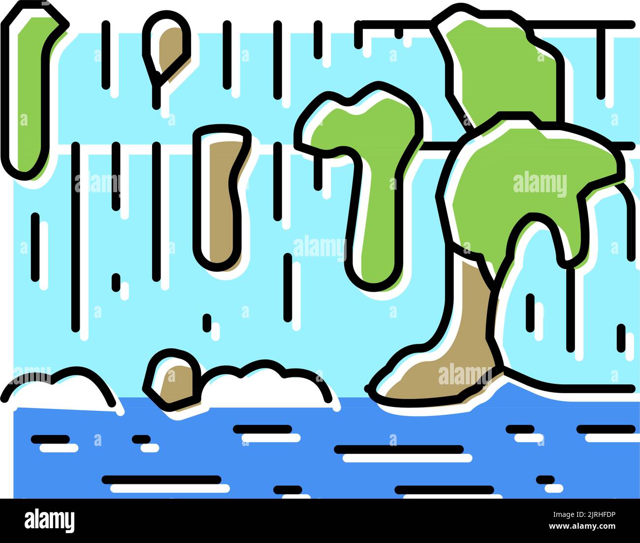 iguazu falls color icon vector illustration Stock Vector Image & Art - Alamy