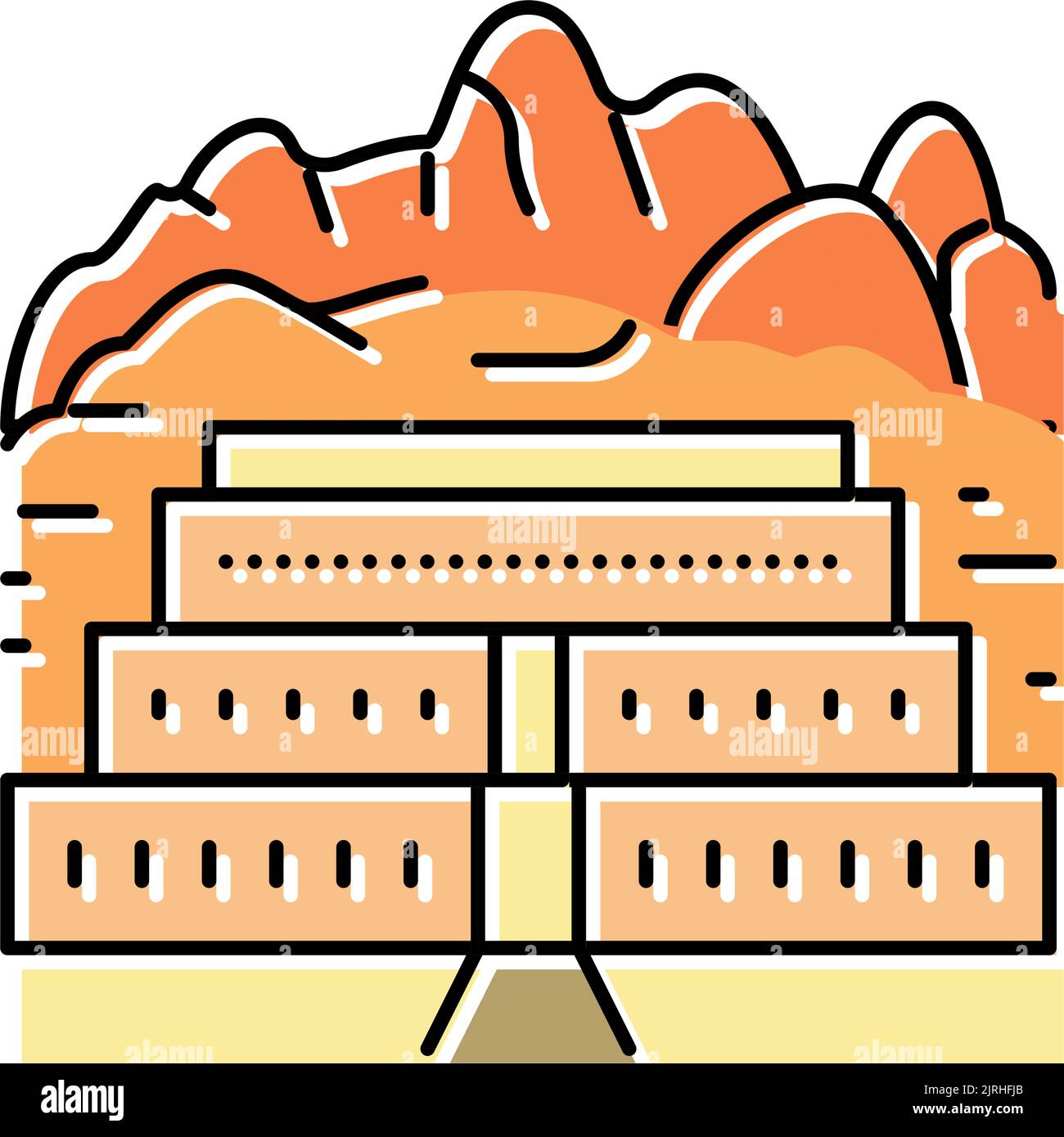 valley of kings color icon vector illustration Stock Vector Image & Art ...