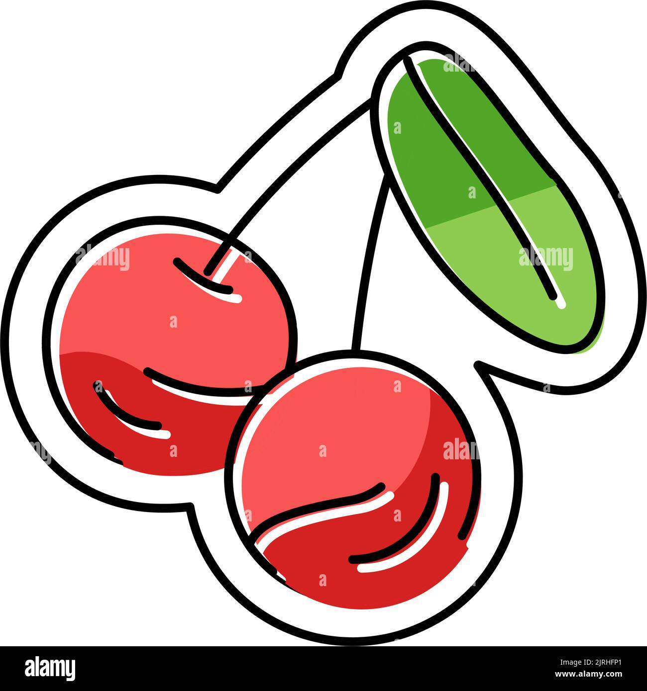 cherry slot game color icon vector illustration Stock Vector Image ...