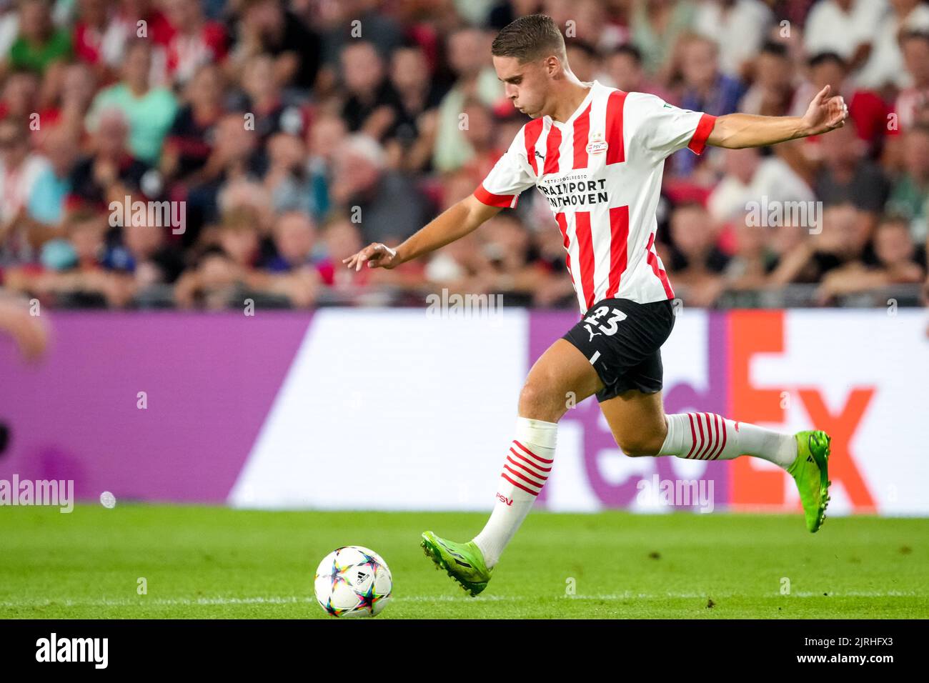 EINDHOVEN, NETHERLANDS - AUGUST 24: Joey Veerman of PSV during the UEFA ...