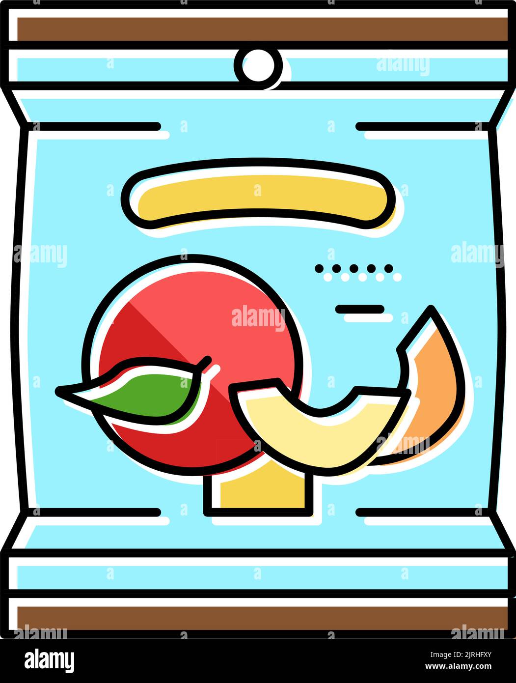 snack apple fruit color icon vector illustration Stock Vector Image ...