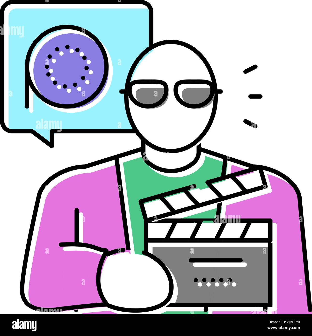 producer video film color icon vector illustration Stock Vector Image ...