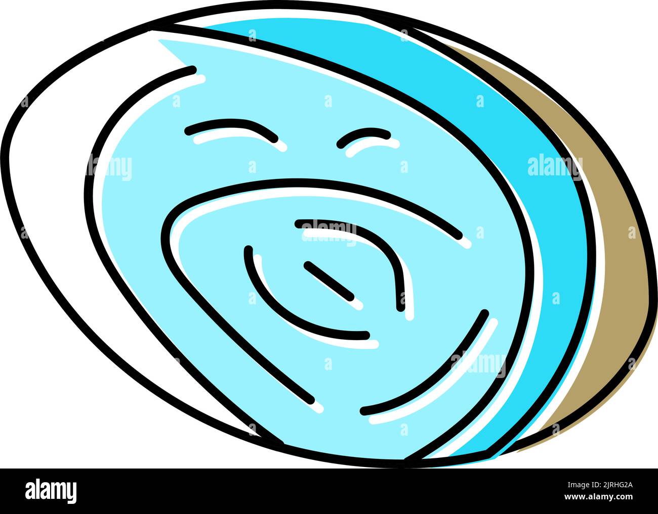 abalone sea shell beach color icon vector illustration Stock Vector ...
