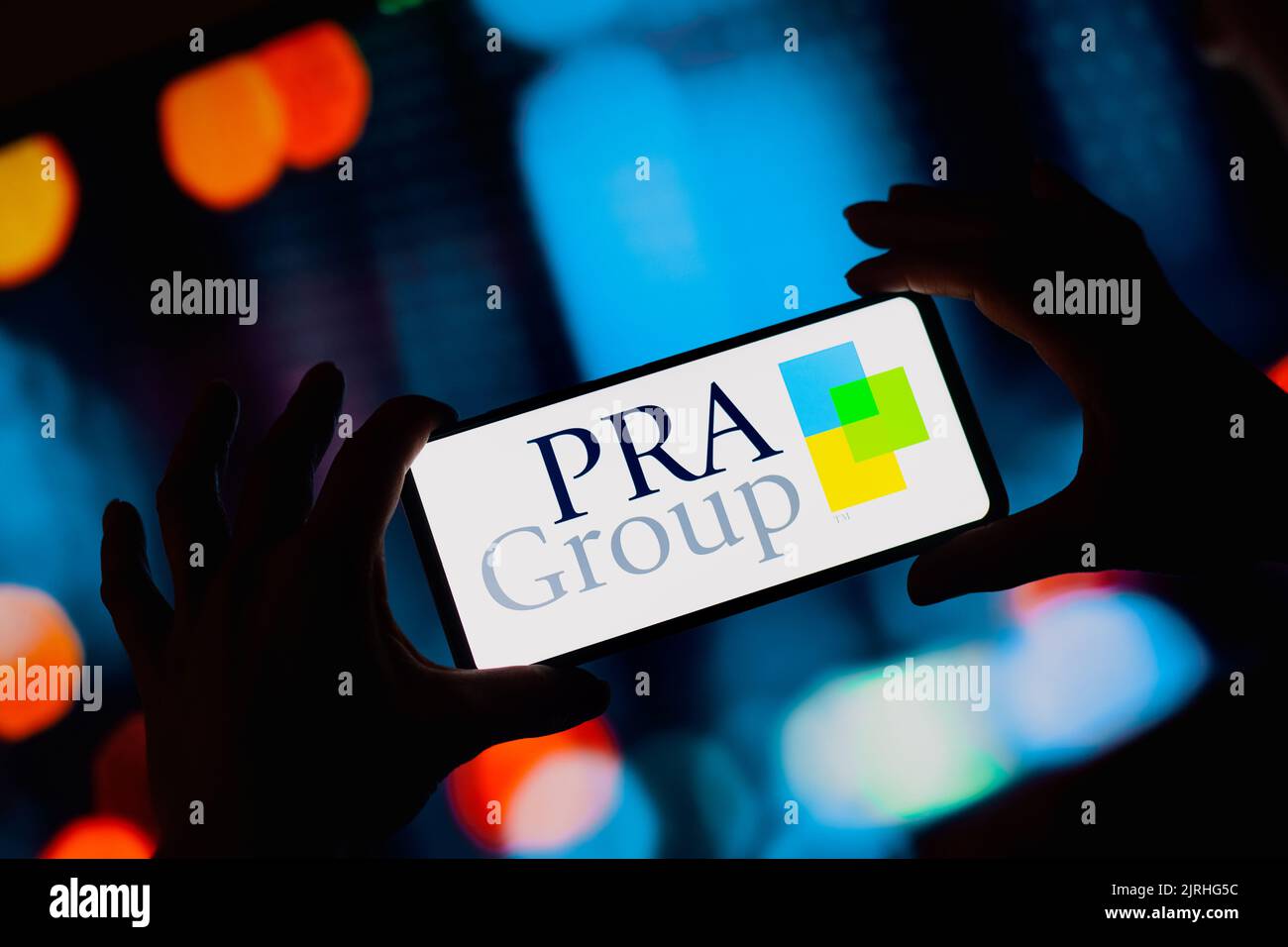 In this photo illustration, the PRA Group, Inc. logo is displayed on a ...