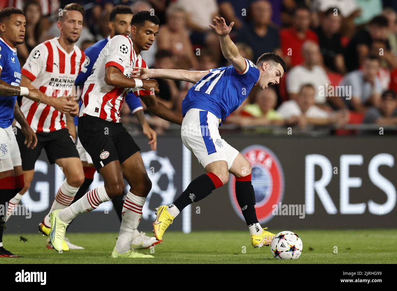 EINDHOVEN - (lr) Cody Gakpo of PSV Eindhoven, Thomas Lawrence of ...