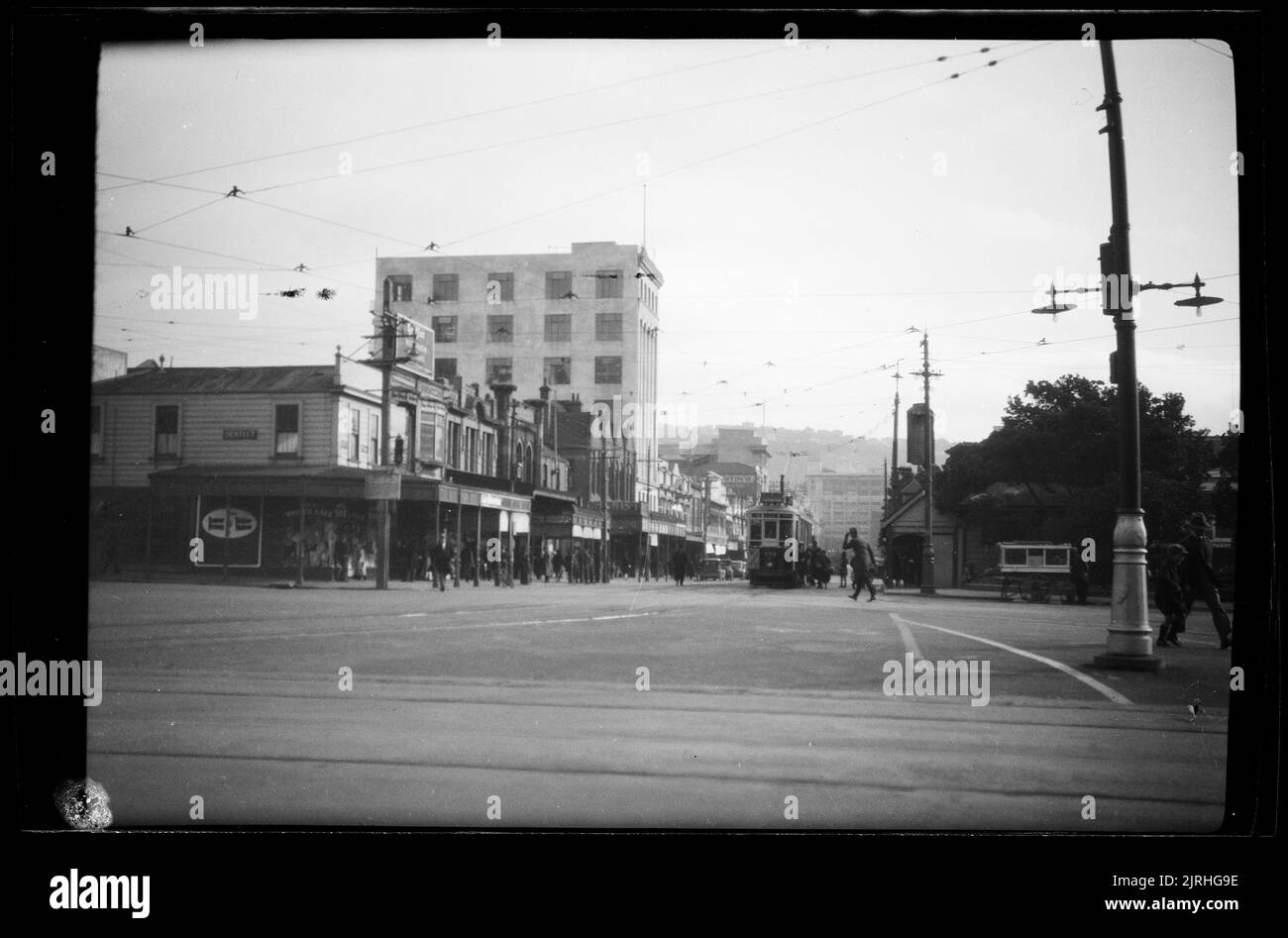 Courtenay Place, Wellington, 1920s to 1930s, Wellington, by Roland ...
