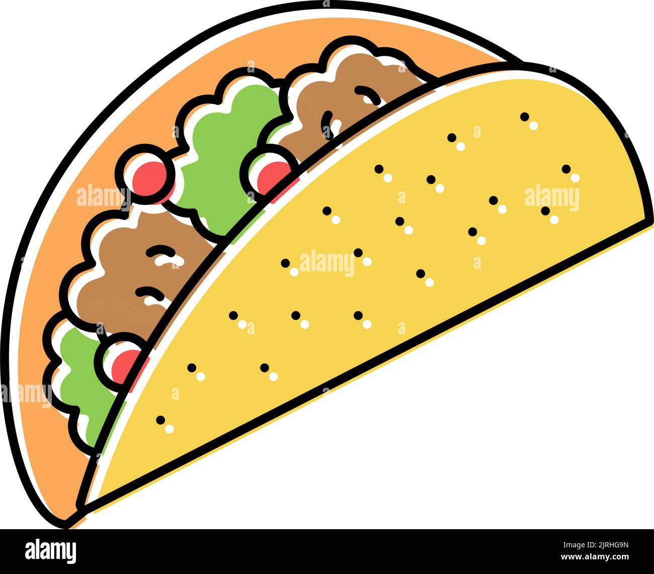 taco food color icon vector illustration Stock Vector Image & Art - Alamy