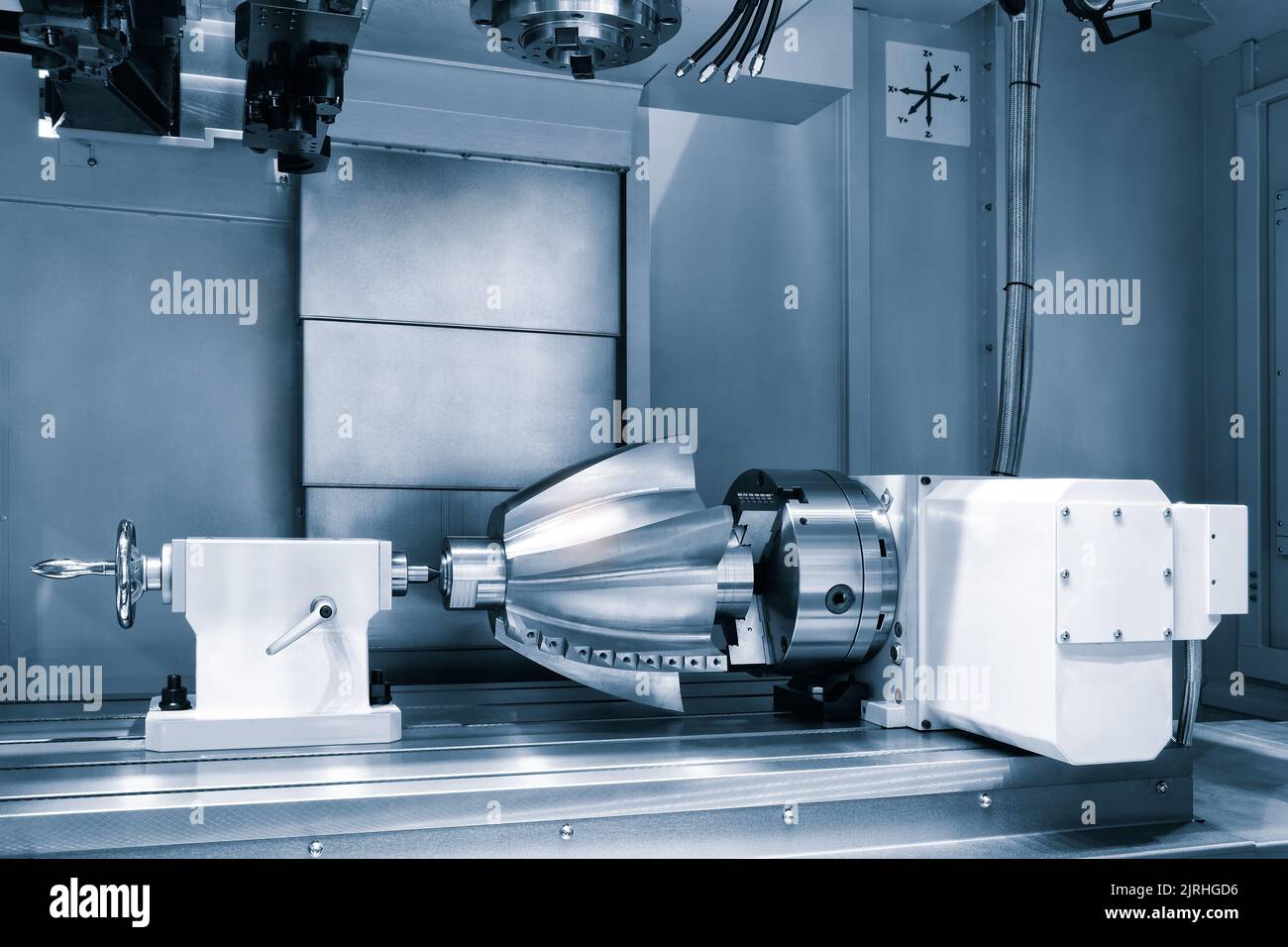 industrial metalworking cutting movement process by milling cutter ...