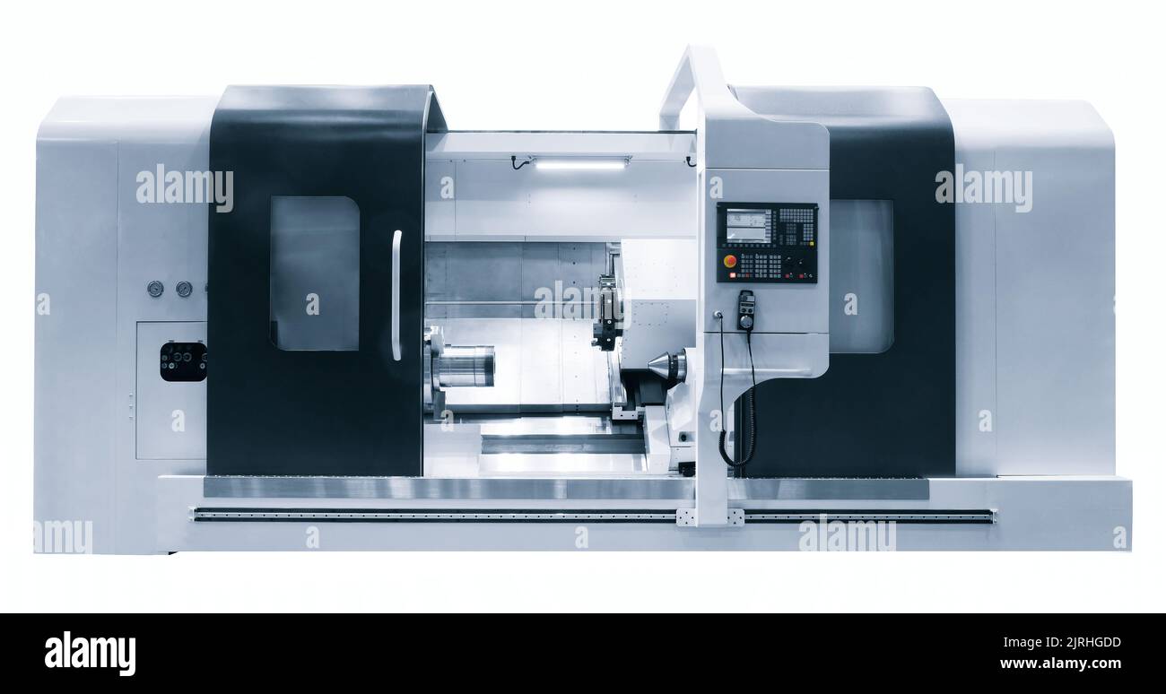 Manufacturing professional lathe machine . Industrial concept ...
