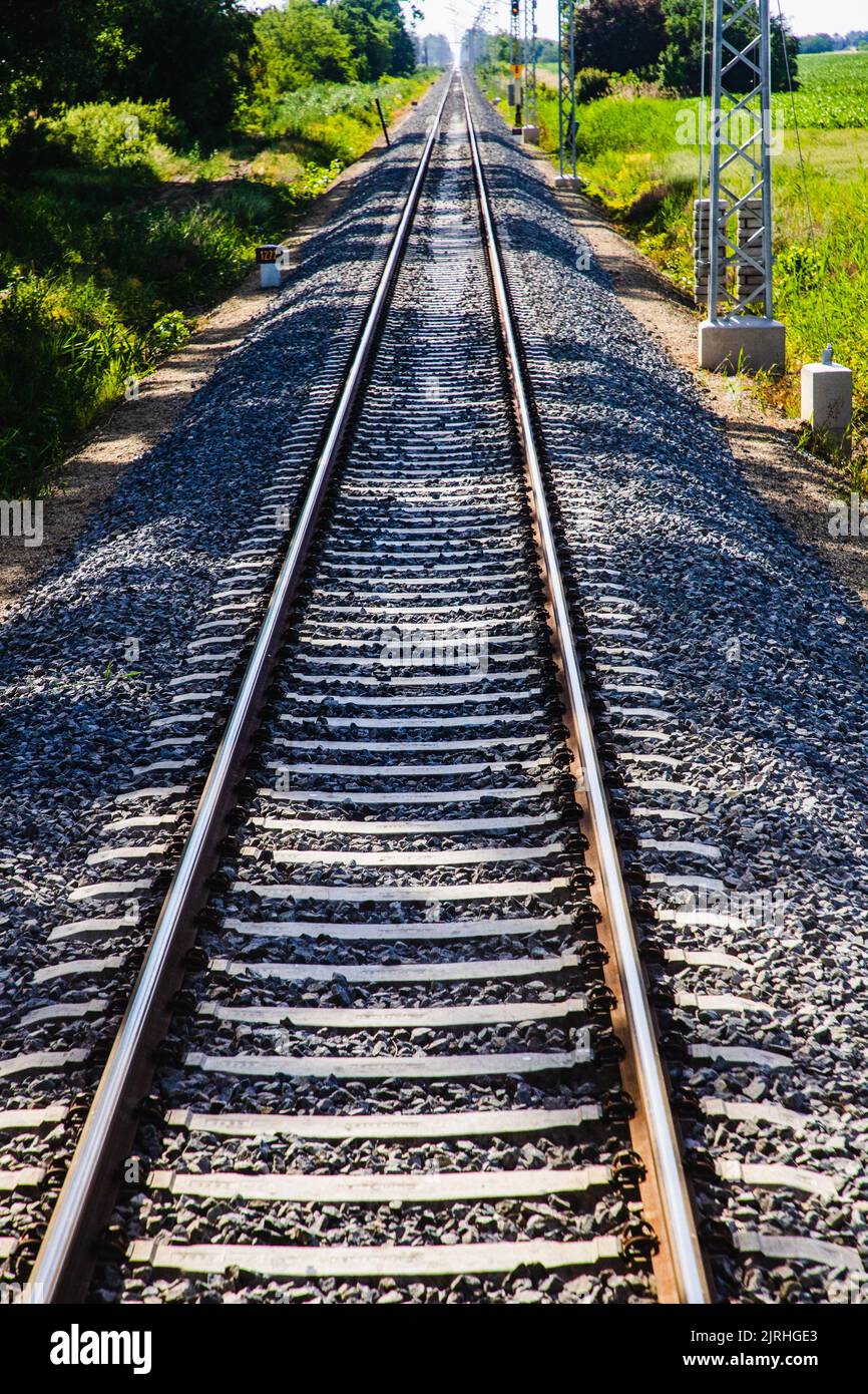 Rail tracks vector hi-res stock photography and images - Alamy