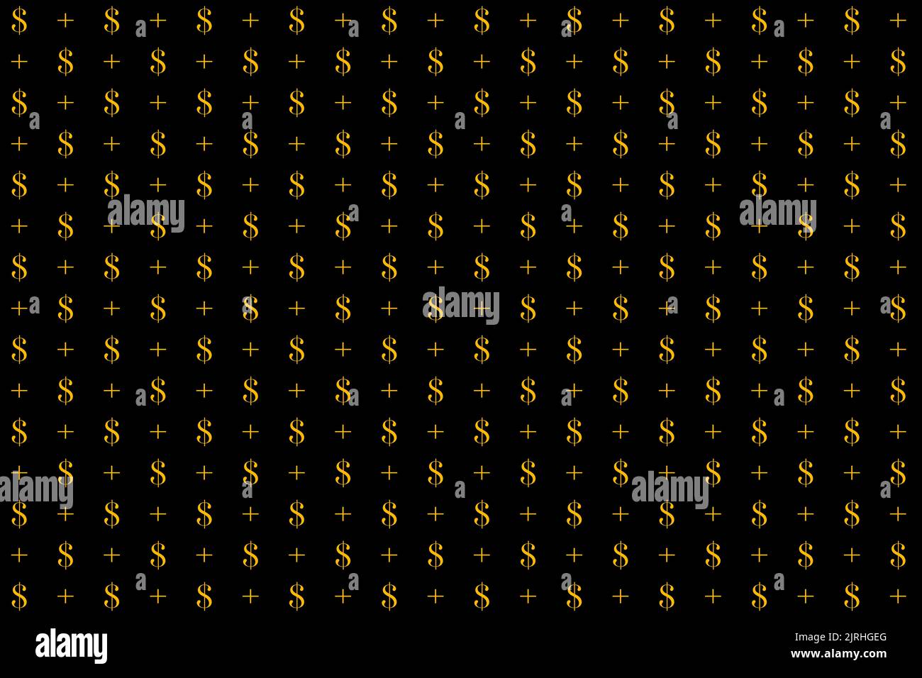 dollar and plus sign pattern on black background for design purpose ...