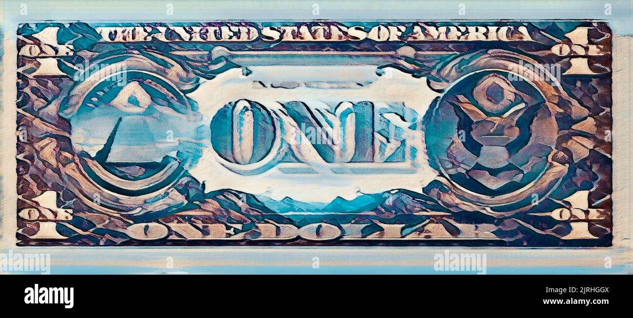 US 1 dollar banknote illustration for design purpose Stock Photo - Alamy
