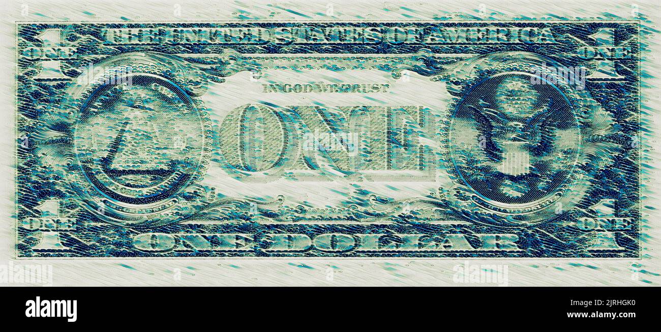 US 1 dollar banknote illustration for design purpose Stock Photo - Alamy