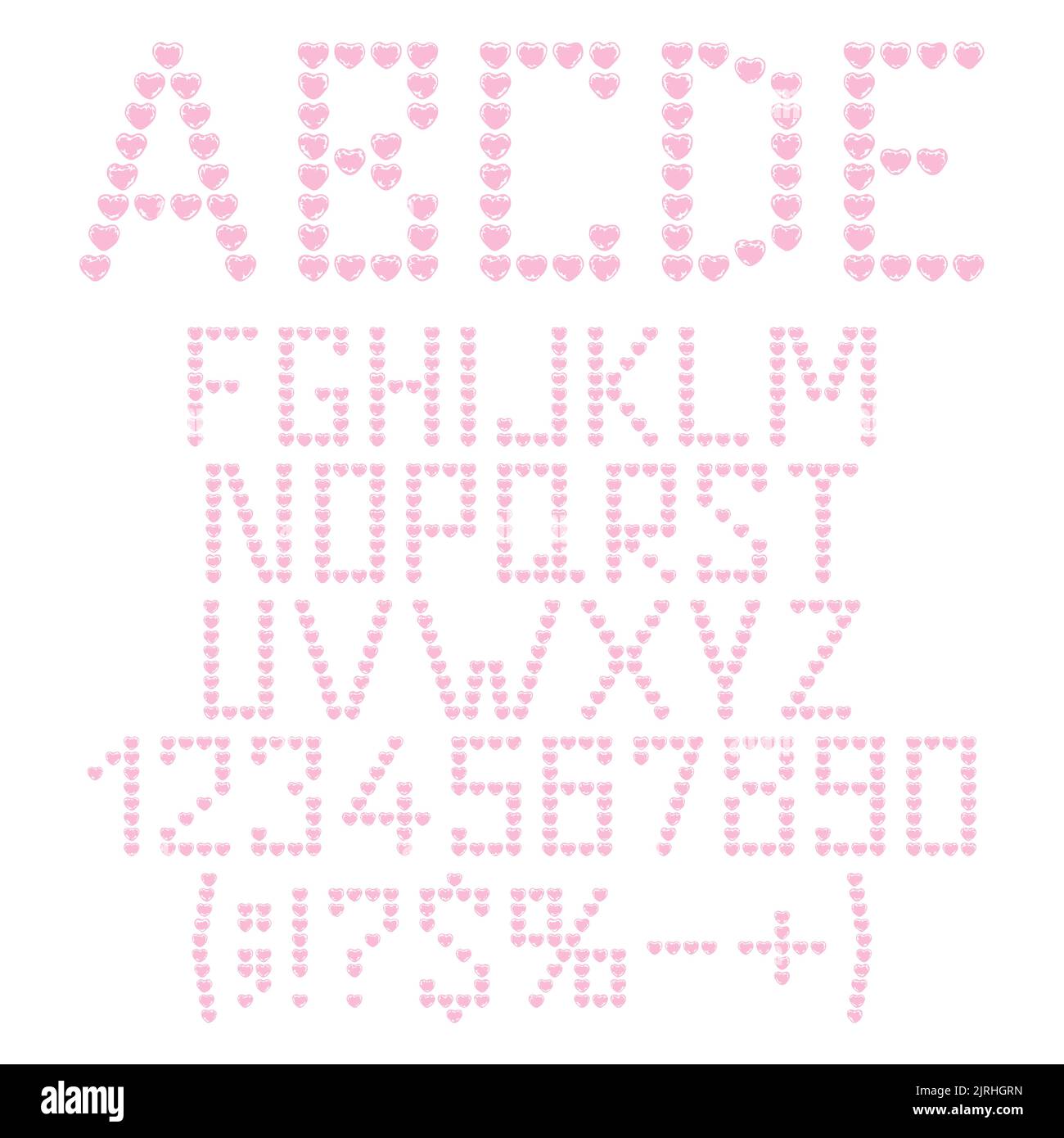 Alphabet, letters, numbers and signs made of plastic, polyethylene ...