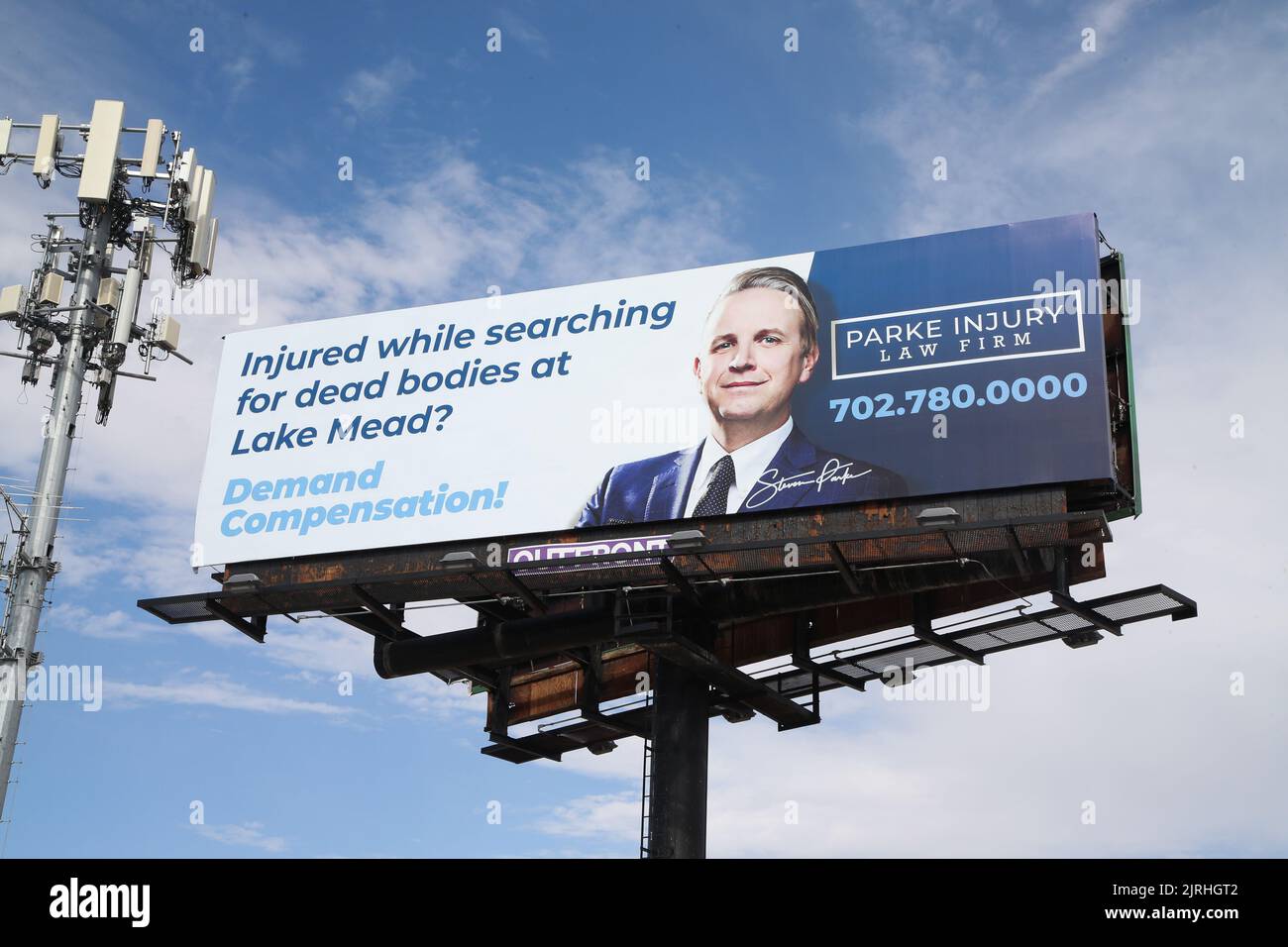 One of several controversial billboards saying ''Injured while ...