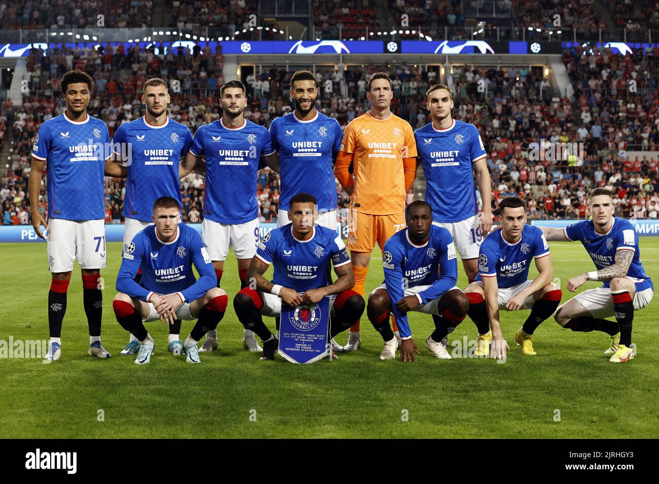EINDHOVEN - (Top Row LR) Malik Tillman of Rangers FC, Borna Barisic of ...