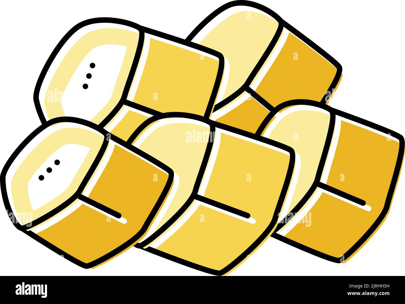 cut banana pieces color icon vector illustration Stock Vector Image ...