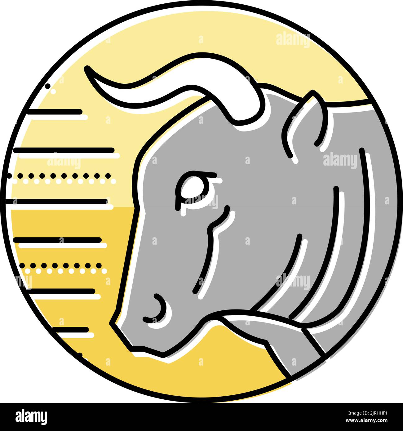 bull zodiac color icon vector illustration Stock Vector Image & Art - Alamy