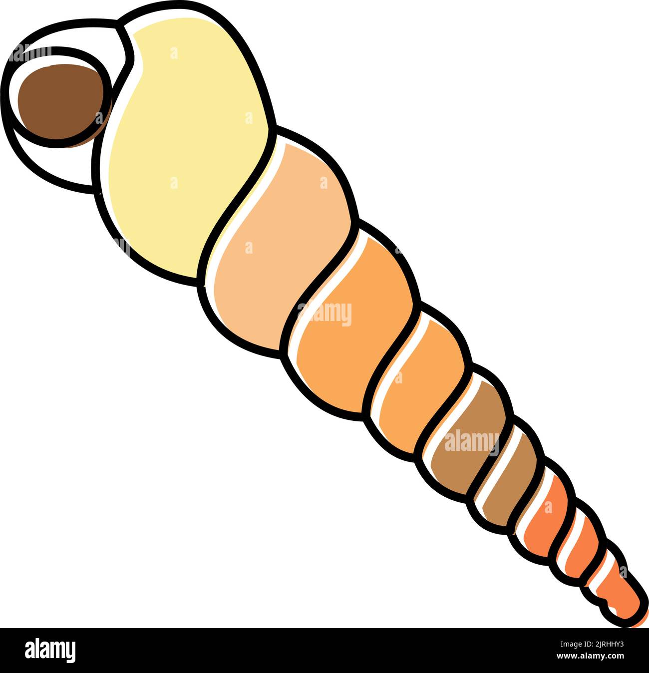 turritella sea shell beach color icon vector illustration Stock Vector ...