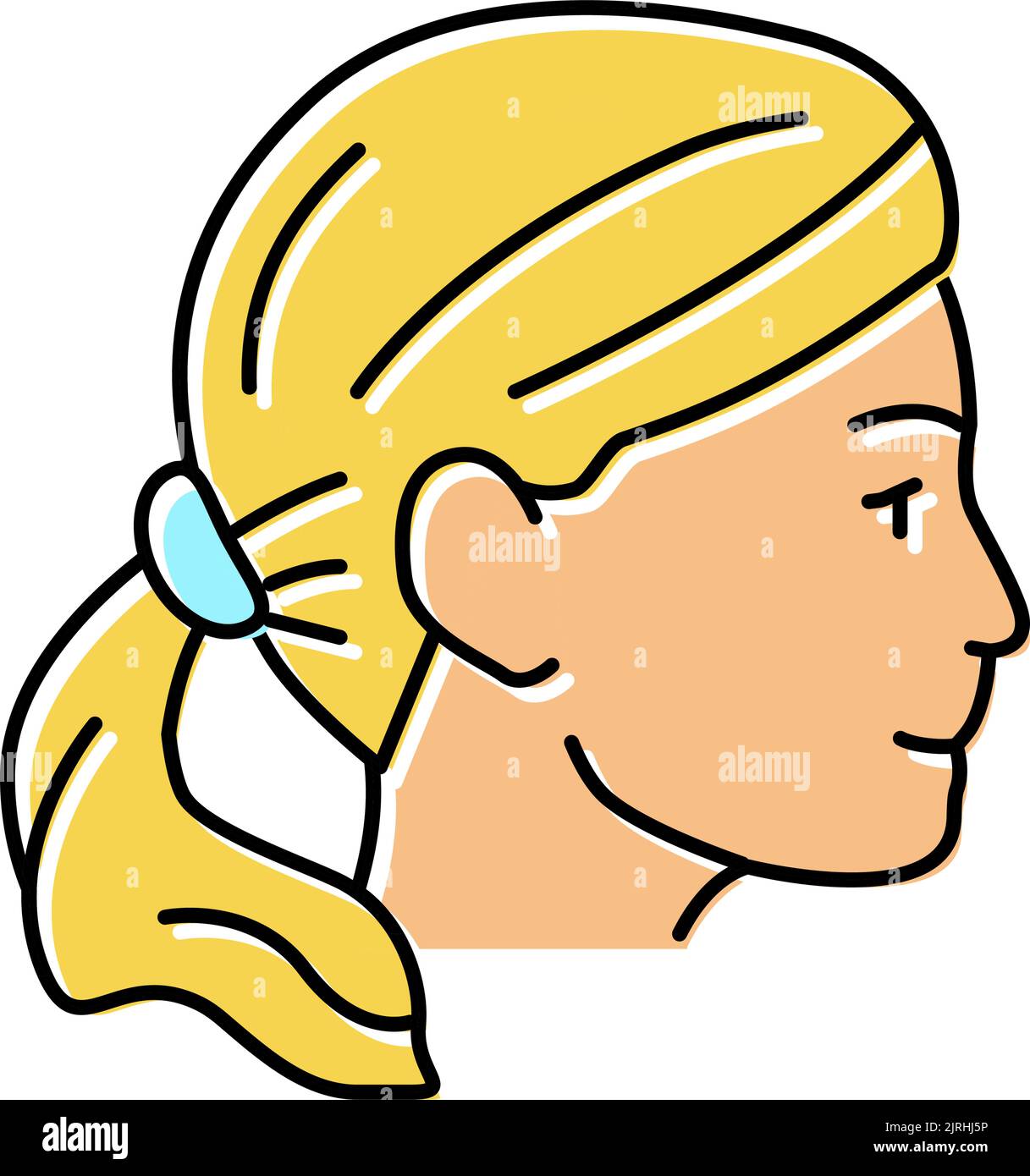 blonde hairstyle color icon vector illustration Stock Vector Image ...