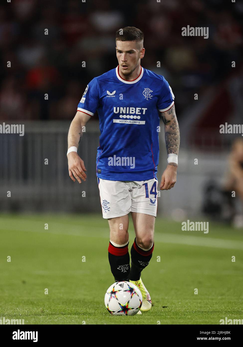 EINDHOVEN - Ryan Kent of Rangers FC during the UEFA Champions League ...