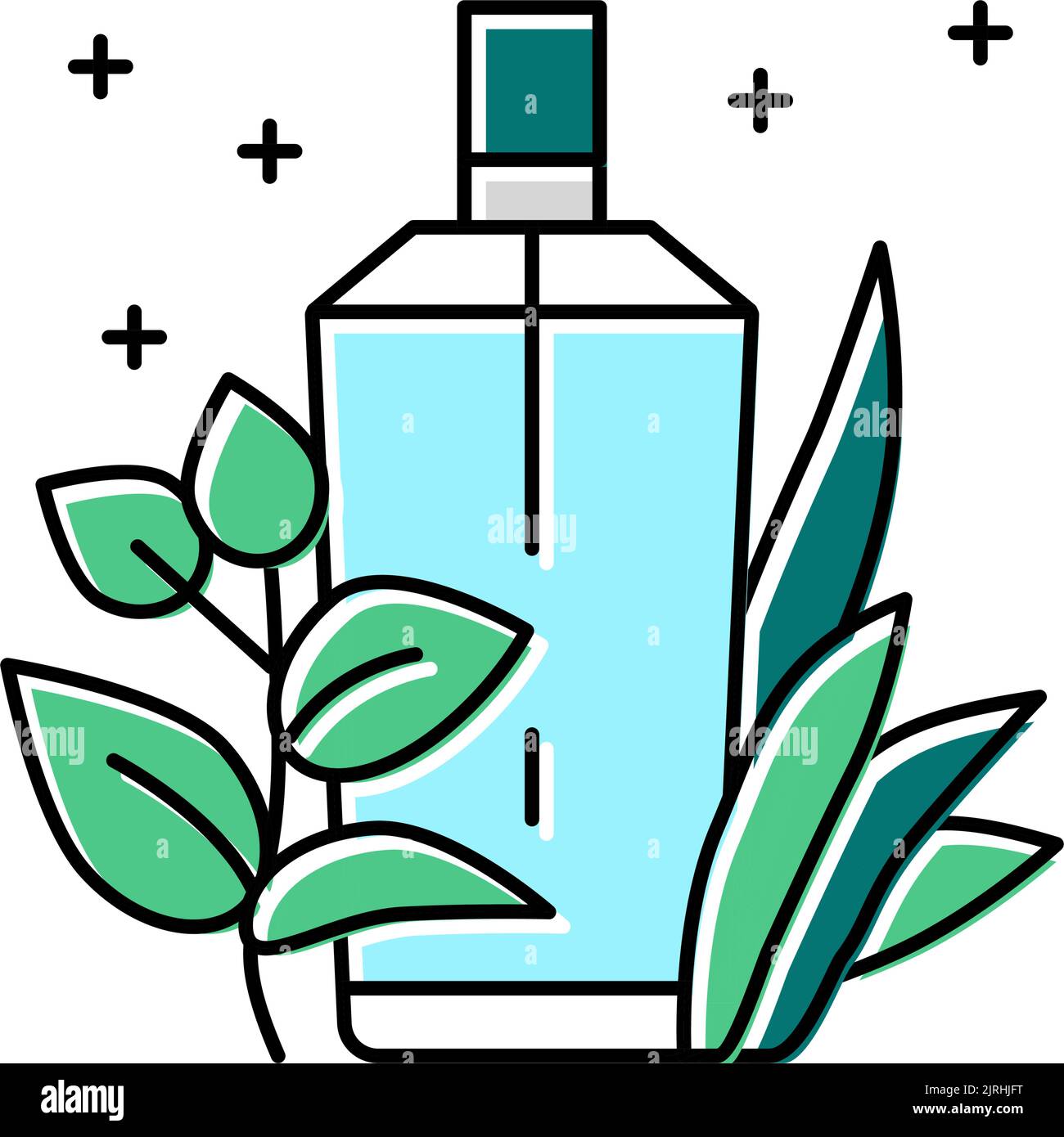 green notes perfume color icon vector illustration Stock Vector Image ...