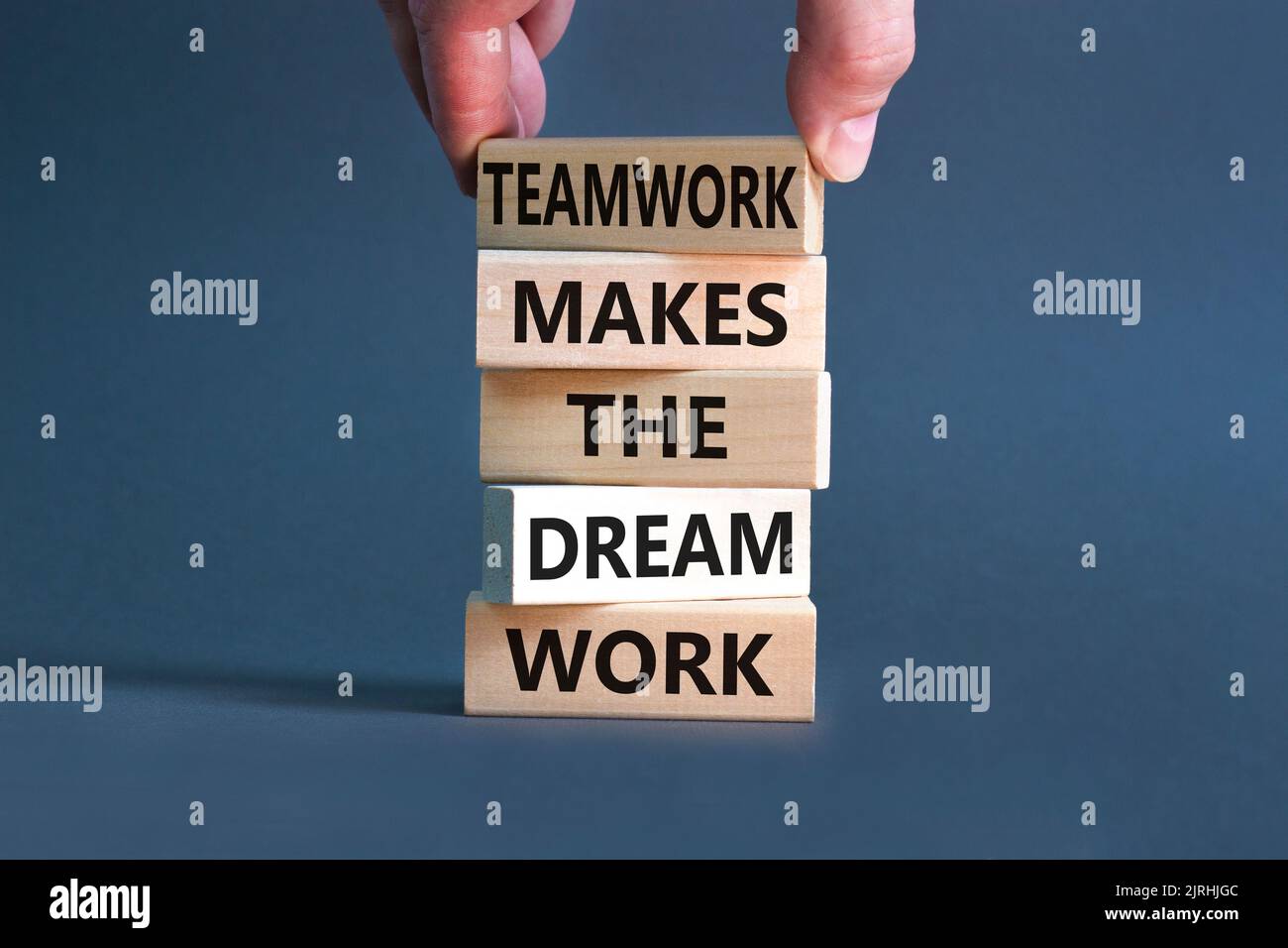 Teamwork makes dream work symbol. Concept words Teamwork makes the ...