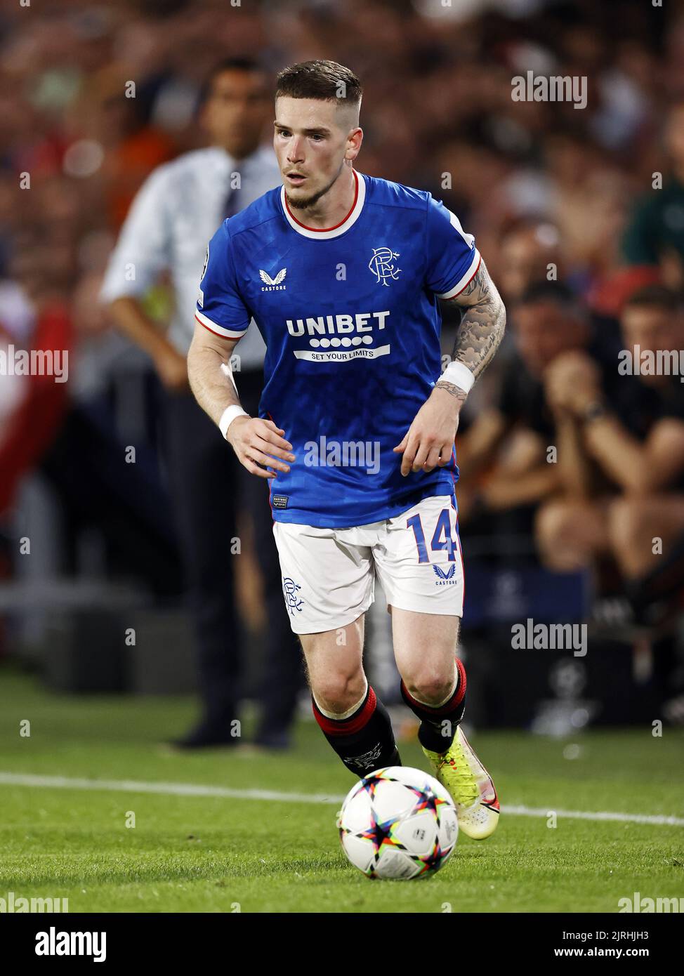 EINDHOVEN - Ryan Kent of Rangers FC during the UEFA Champions League ...