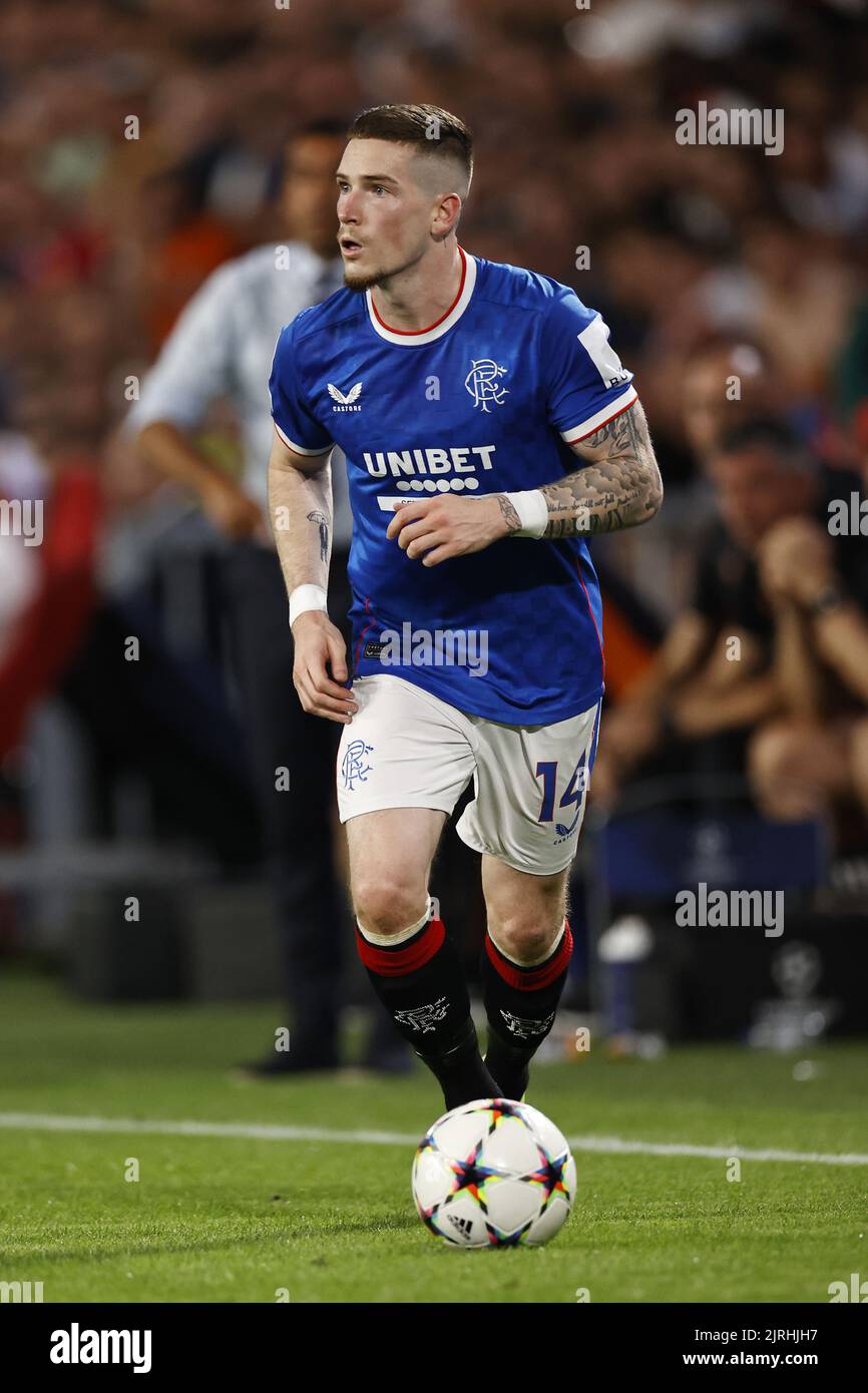 EINDHOVEN - Ryan Kent of Rangers FC during the UEFA Champions League ...