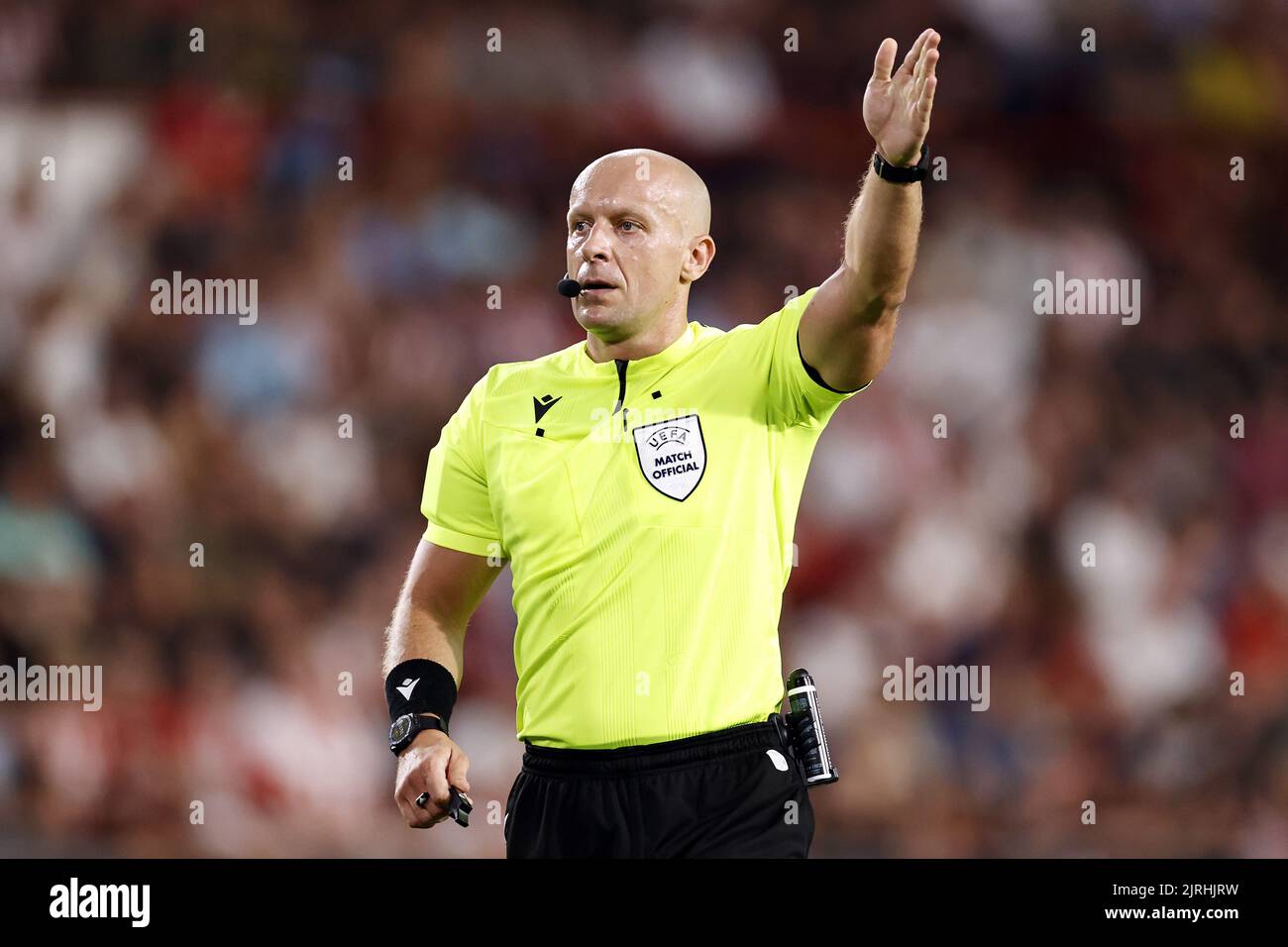 EINDHOVEN - Referee Szymon Marciniak during the UEFA Champions League ...
