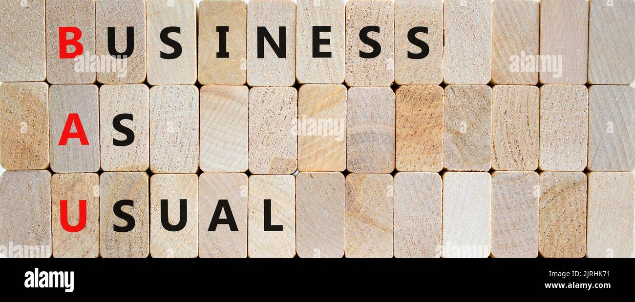 BAU business as usual symbol. Concept words BAU business as usual on ...
